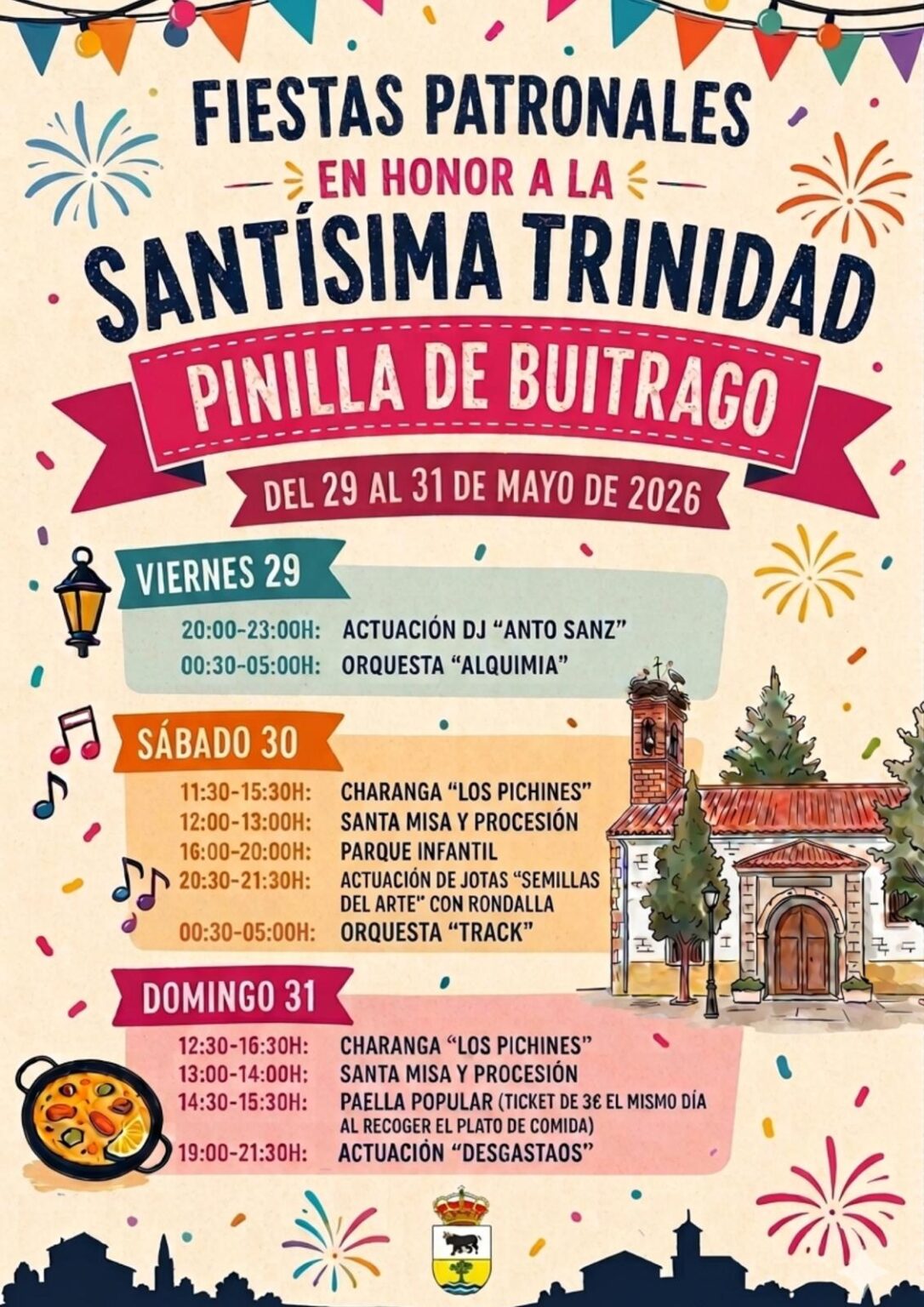 🥳¡Fiestas Patronales de Pinilla de Buitrago en Honor a la Santísima ...